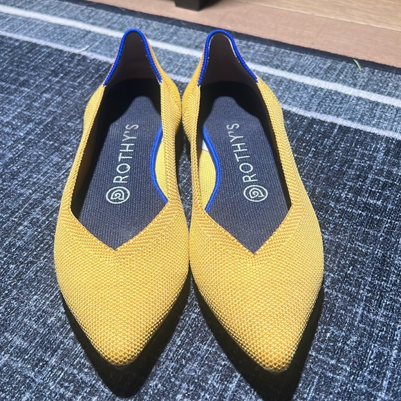 Rothy's | Shoes | Mustard Yellow Rothys The Point 65 Guc | Poshmark